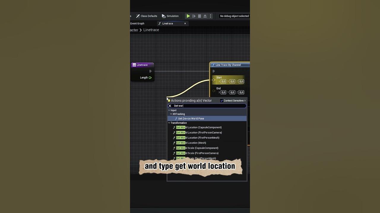 UE5 Setting up a Line Trace - Part 2 #shorts - YouTube
