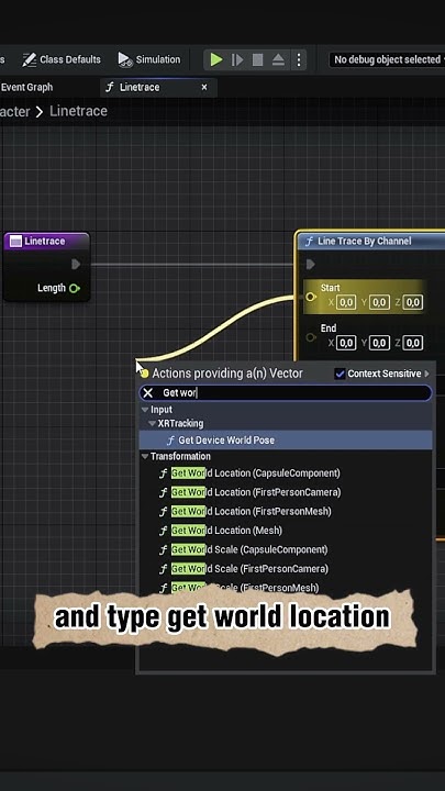 UE5 Setting up a Line Trace - Part 2 #shorts - YouTube