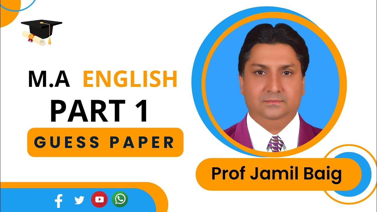 Prose paper M.a English 1| Guess paper M.A English Part 1| - YouTube