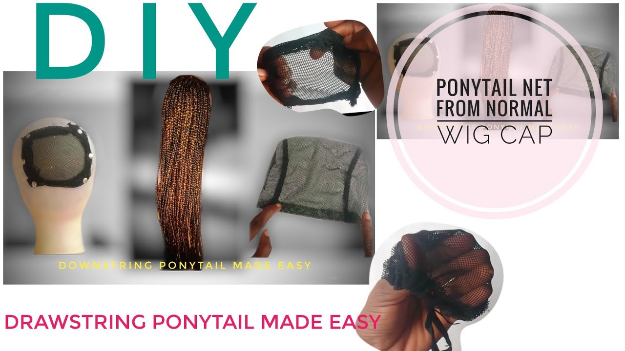 DIY Drawstring ponytail Net From Old Wig Net/ Ponytail Net Made Easy 🤥🤥 ...