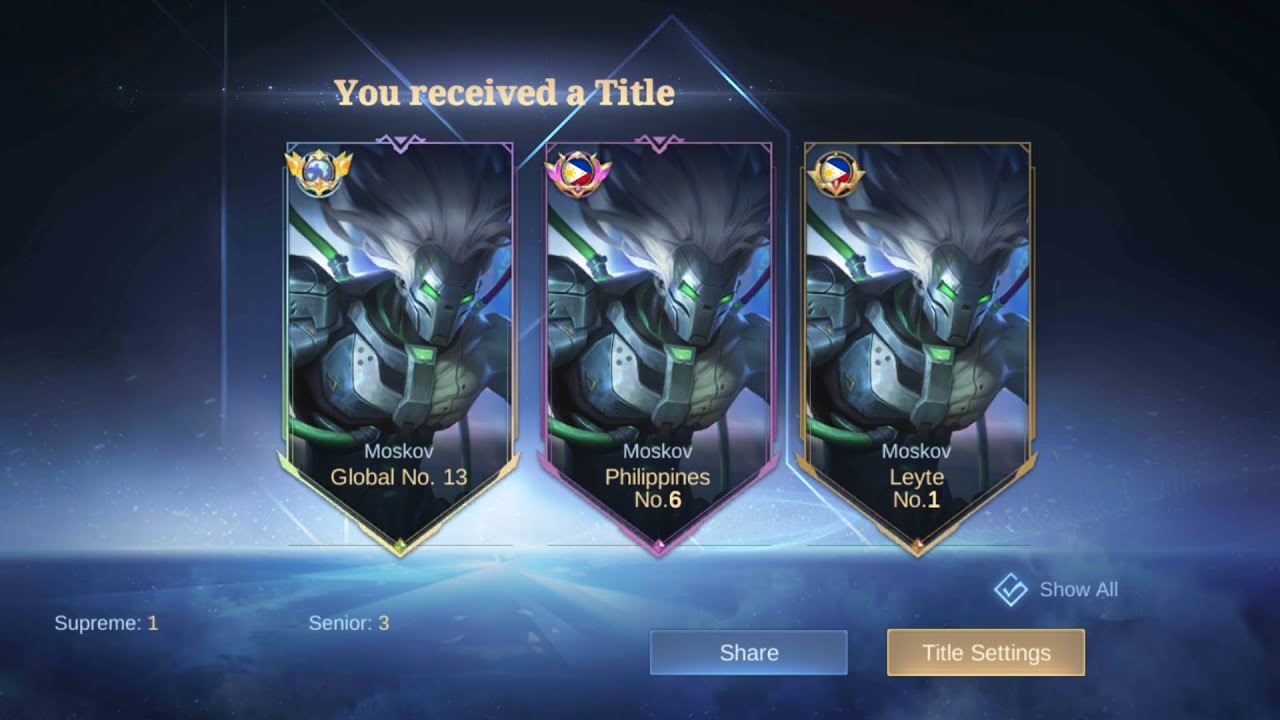 THANKS FOR THIS BADGE MONTOON #mobilelegends #topglobalmoskov - YouTube
