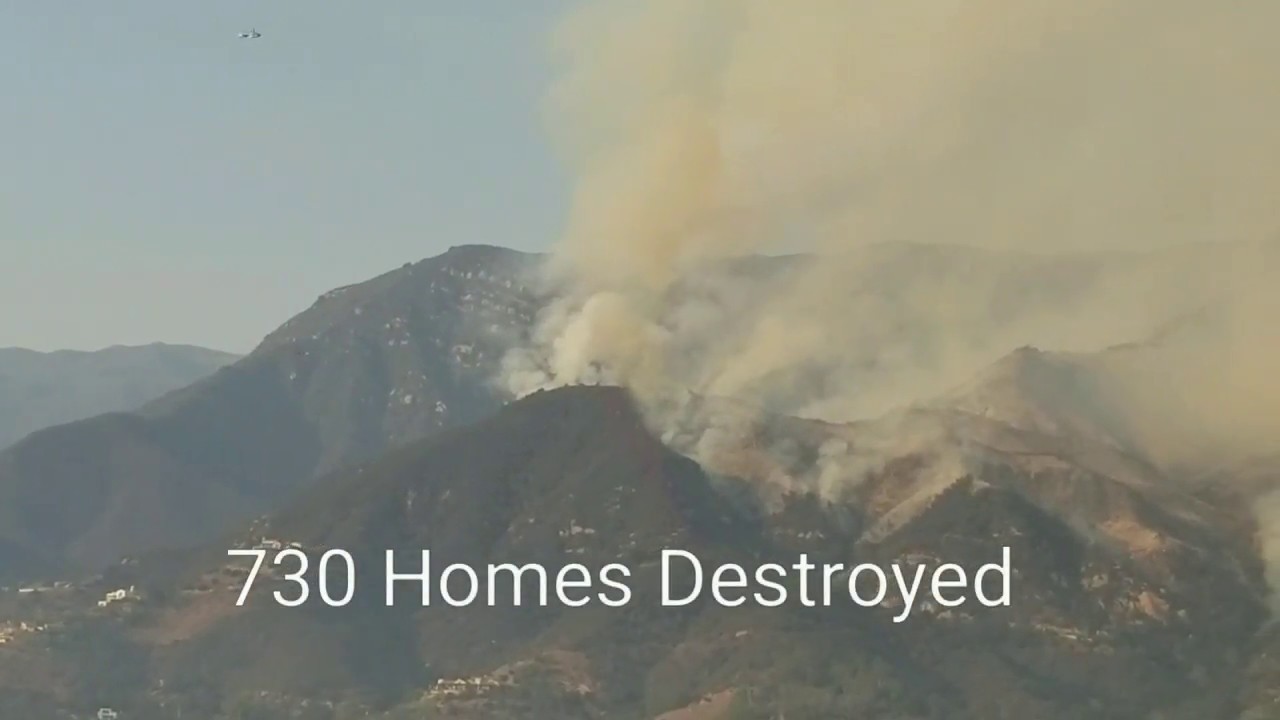 Thomas Fire Montecito Santa Barbara and Ventura County 2017 - YouTube