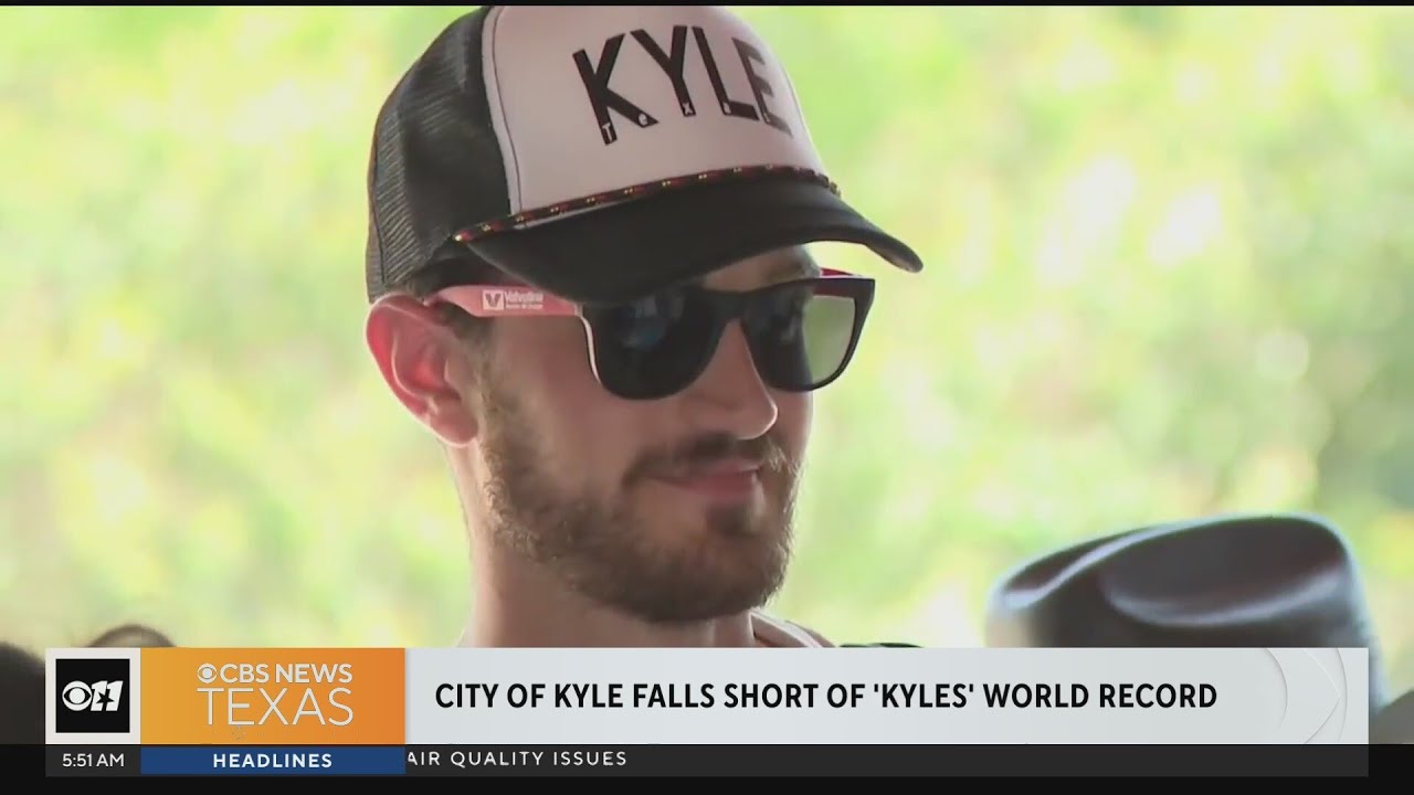 City of Kyle falls short of 'Kyle' world record - YouTube