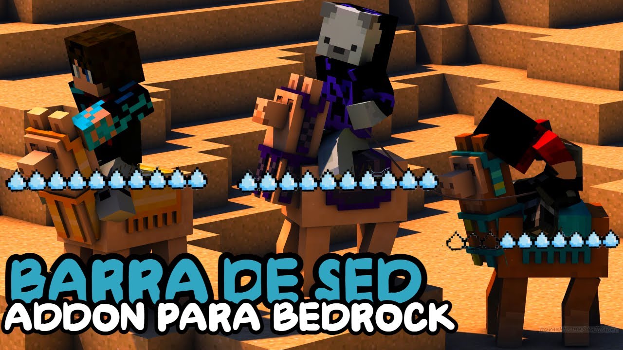 COMO TENER LA BARRA DE SED EN MINECRAFT PE || ADDON DE BARRA DE SED ...