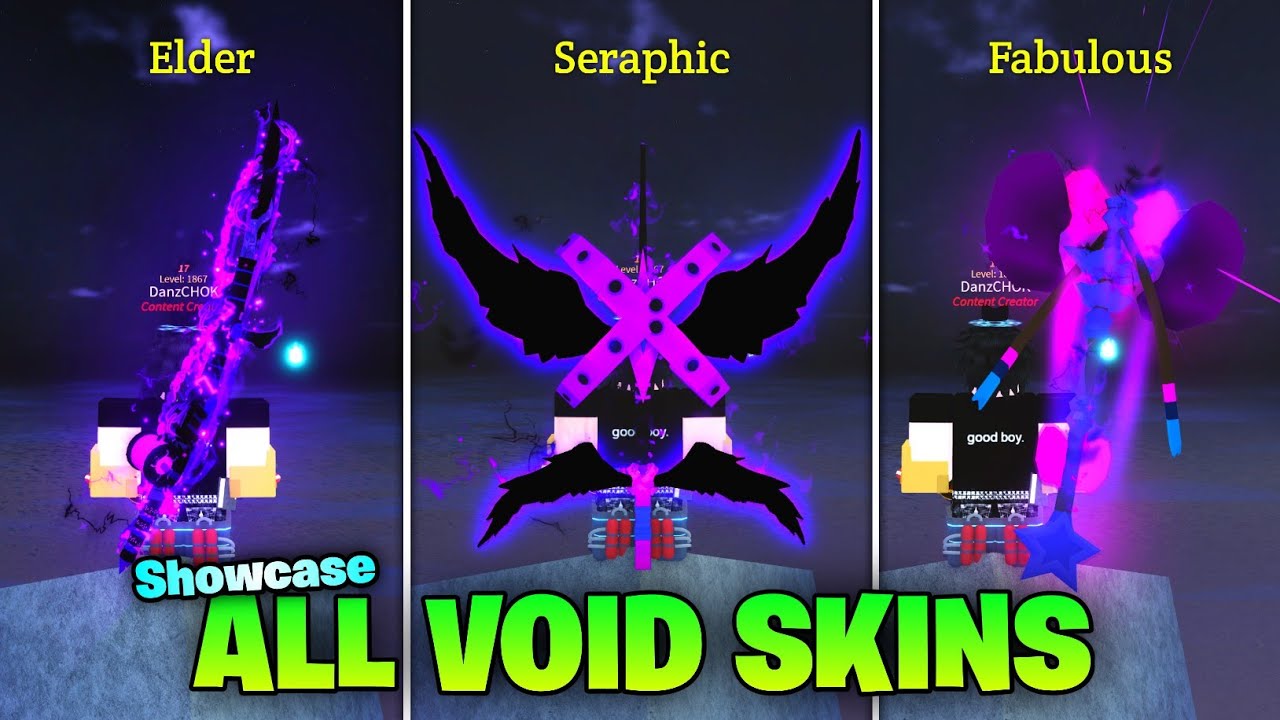 ALL VOID SKINS Showcase In FISCH (Void Skin Crates) - YouTube
