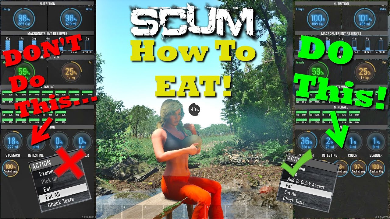 You Are Eating WRONG in SCUM - How to Eat PROPERLY in 0.7 (Guide/tips ...