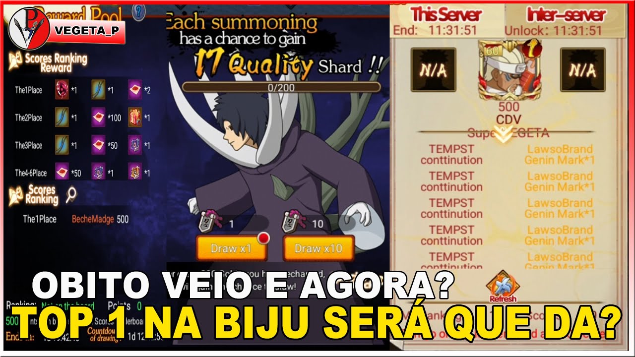 Naruto UWB: Entramos no ranque da BIJU + Evento do Obito por Tokens ...