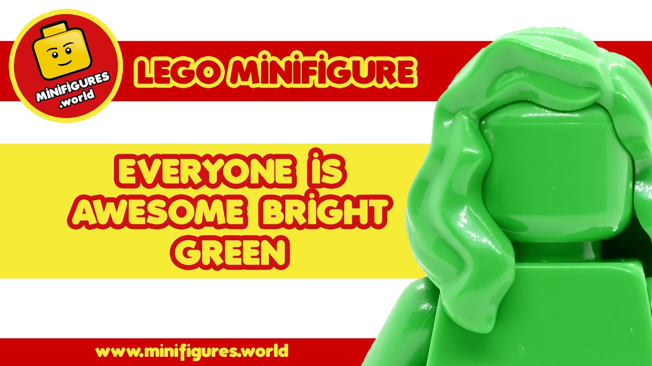 🌈 LEGO minifigure: Everyone is Awesome Bright Green (tls105) 🌈 [LEGO ...
