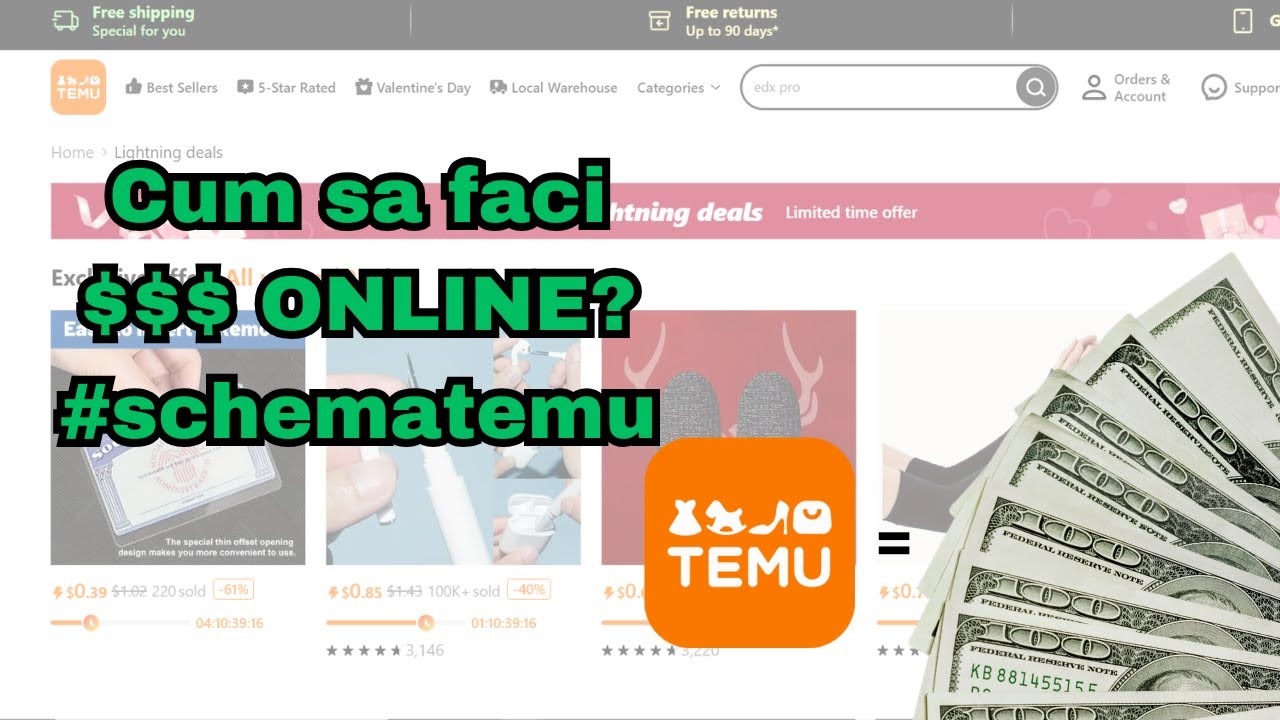 CUM SA FACI BANI ONLINE? SCHEMA TEMU. CASTIGA BANI 2025 - YouTube