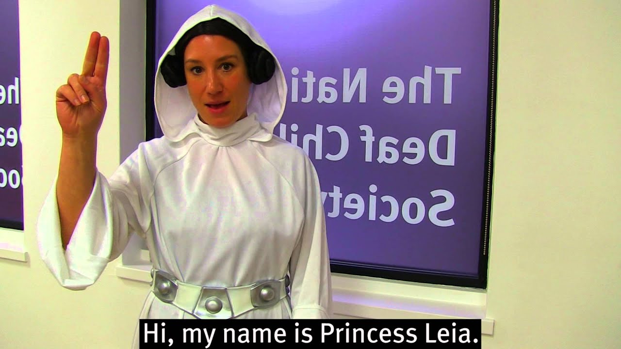How to sign ‘Princess Leia’ in British Sign Language - YouTube