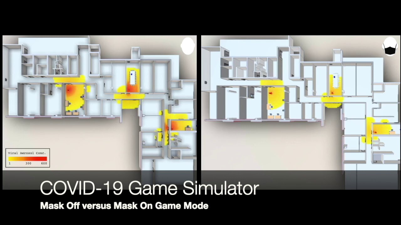 COVID-19 Game Simulator - Comparing mask off and mask on - YouTube