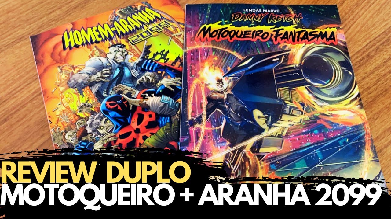 REVIEW DUPLO - LENDAS MOTOQUEIRO FANTASMA + HOMEM ARANHA 2099 - YouTube