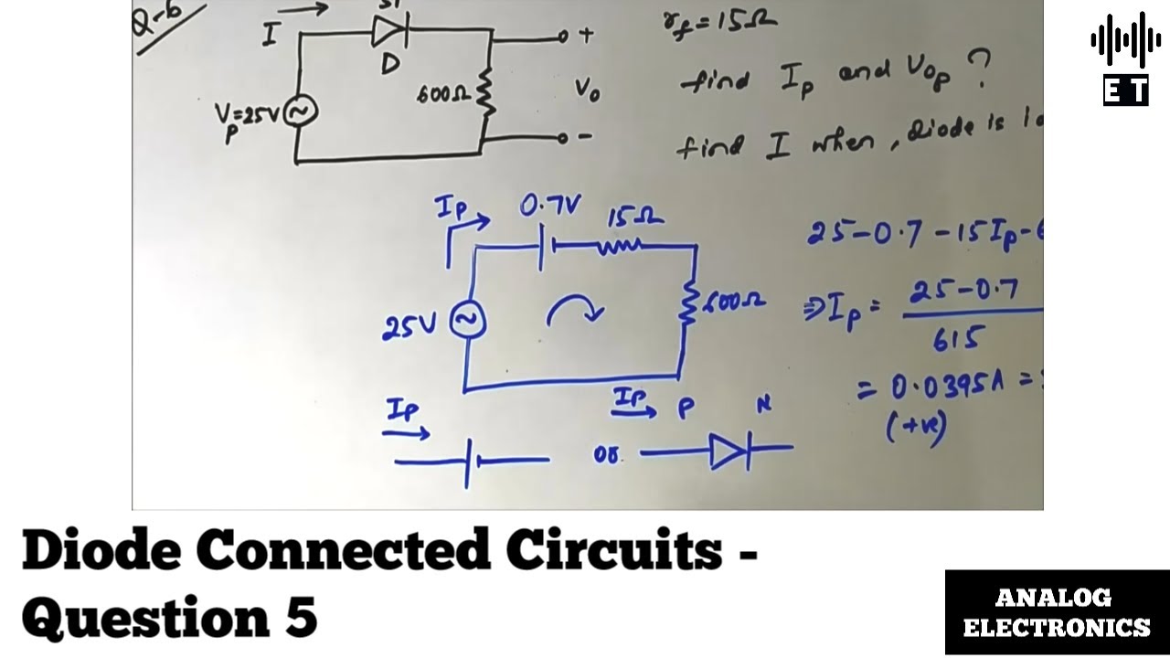 Diode Connected Circuits | Question 5 | Analog Electronics - YouTube
