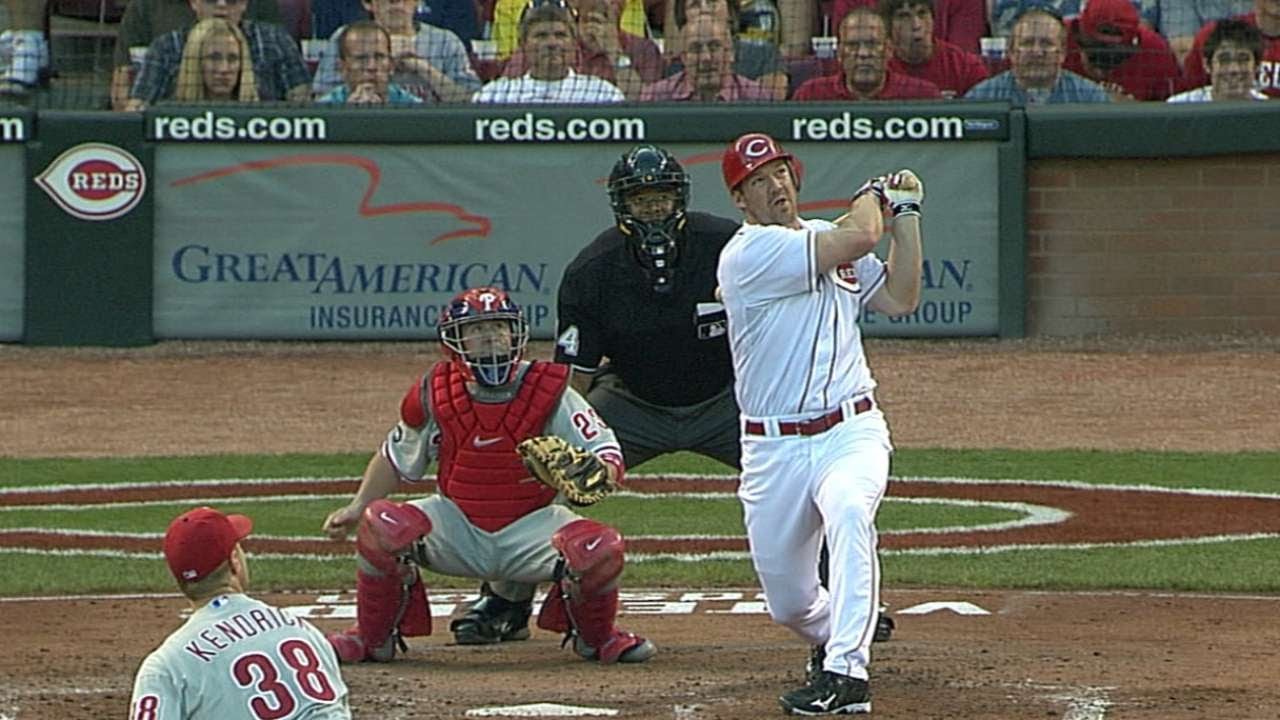 Scott Rolen's 300th homer gives the Reds a lead - YouTube