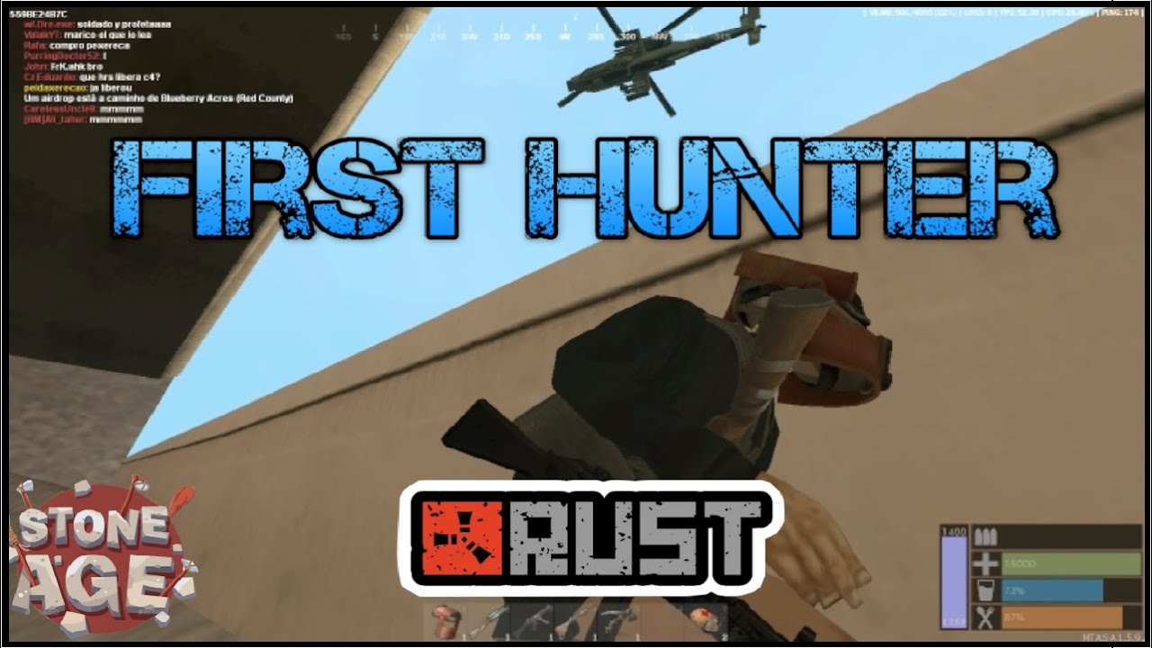 RUST| STONE AGE| MTA 37# First Hunter - YouTube
