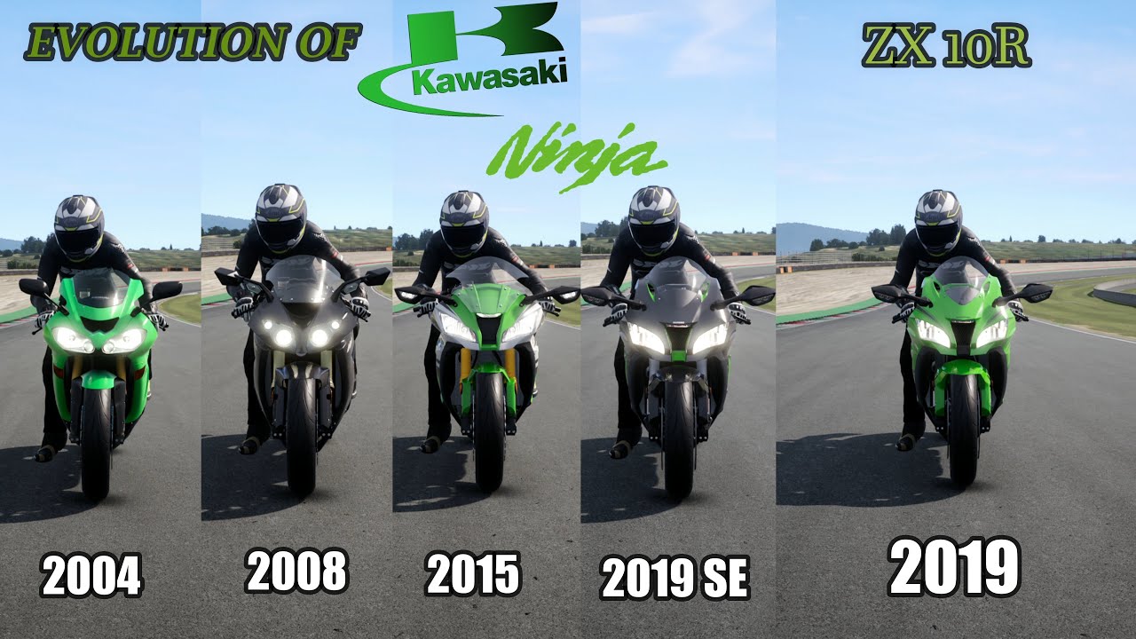 Kawasaki Ninja ZX 10R 2004 To Kawasaki Ninja ZX 10RR 2019 || Evolution ...