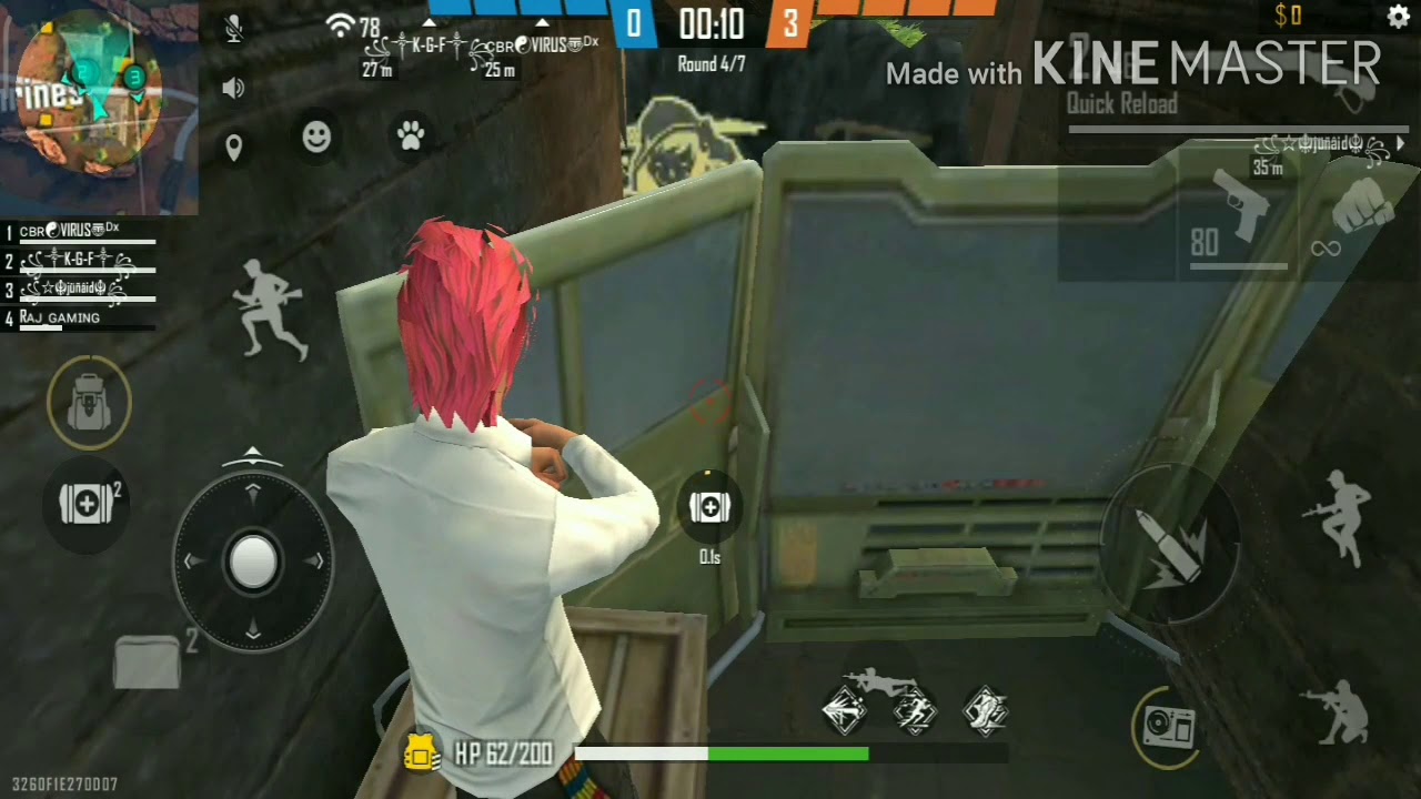 FREE FIRE GAMEPLAY || FIRST VIDEO || best comeback in clash squad ...