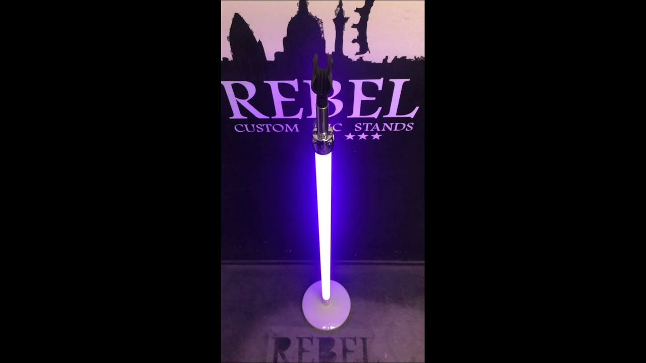 Rebel neon custom mic stand - YouTube