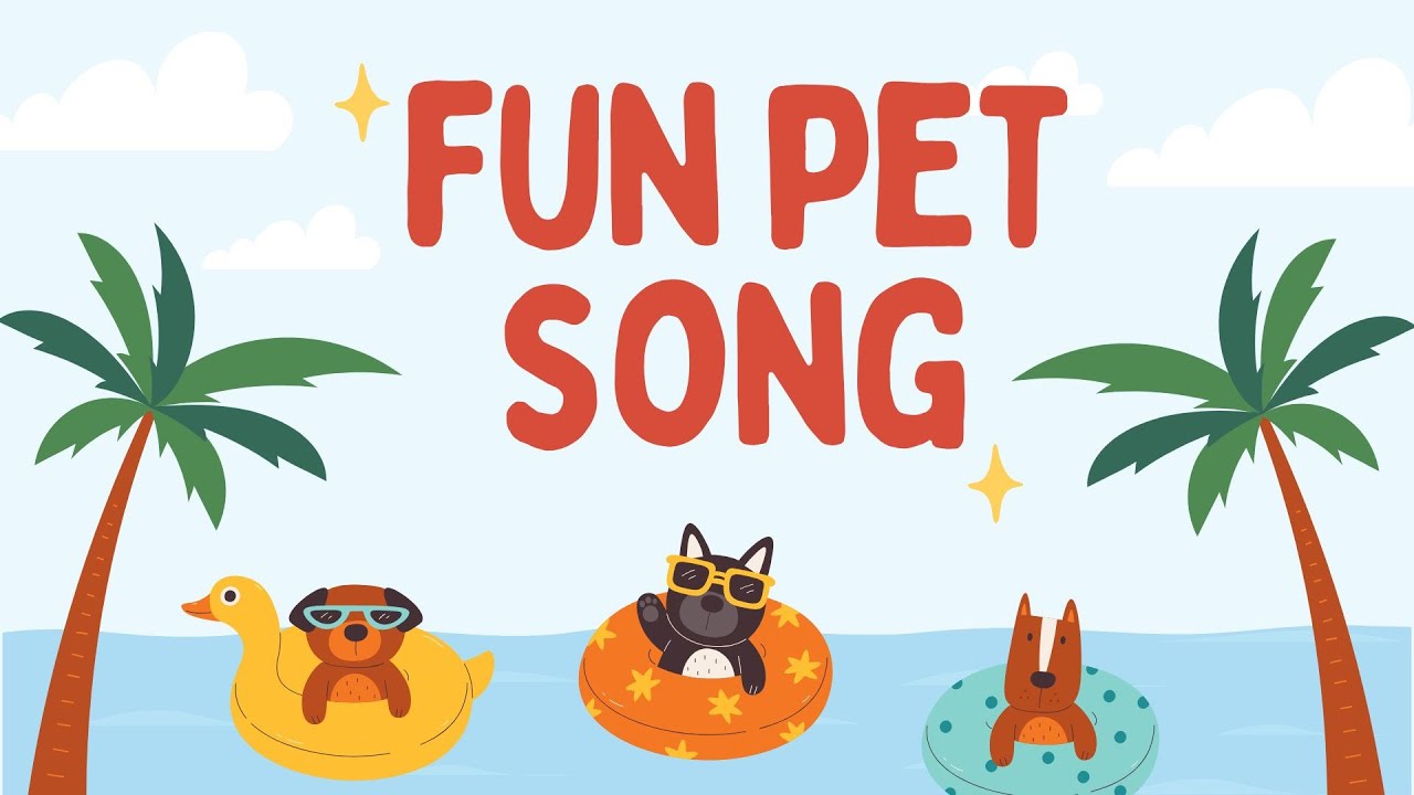 My Fun Pets Song | Learn About Cats, Dogs, Fish, Birds, Hamsters, and ...