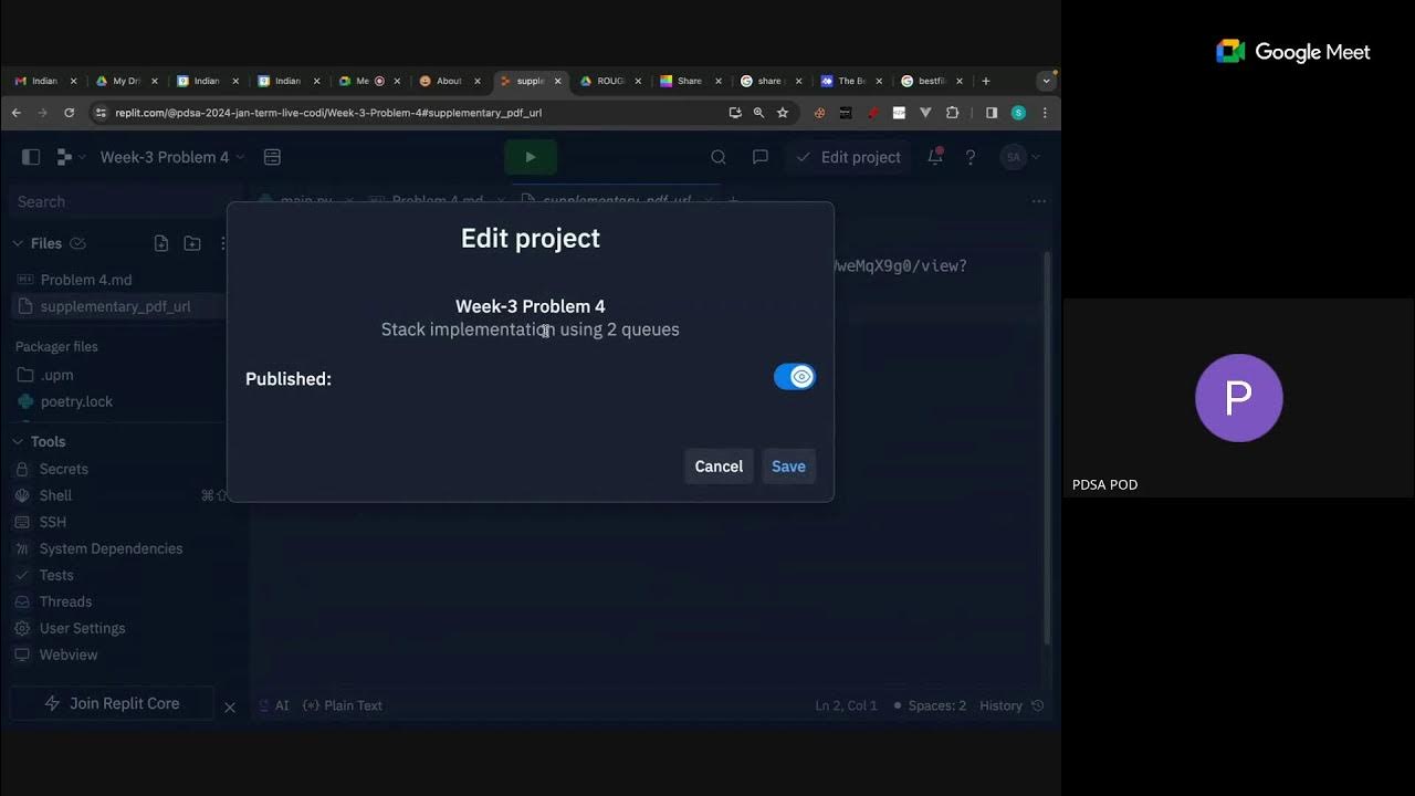 PDSA Week-3 Live coding Jan-2024 - YouTube