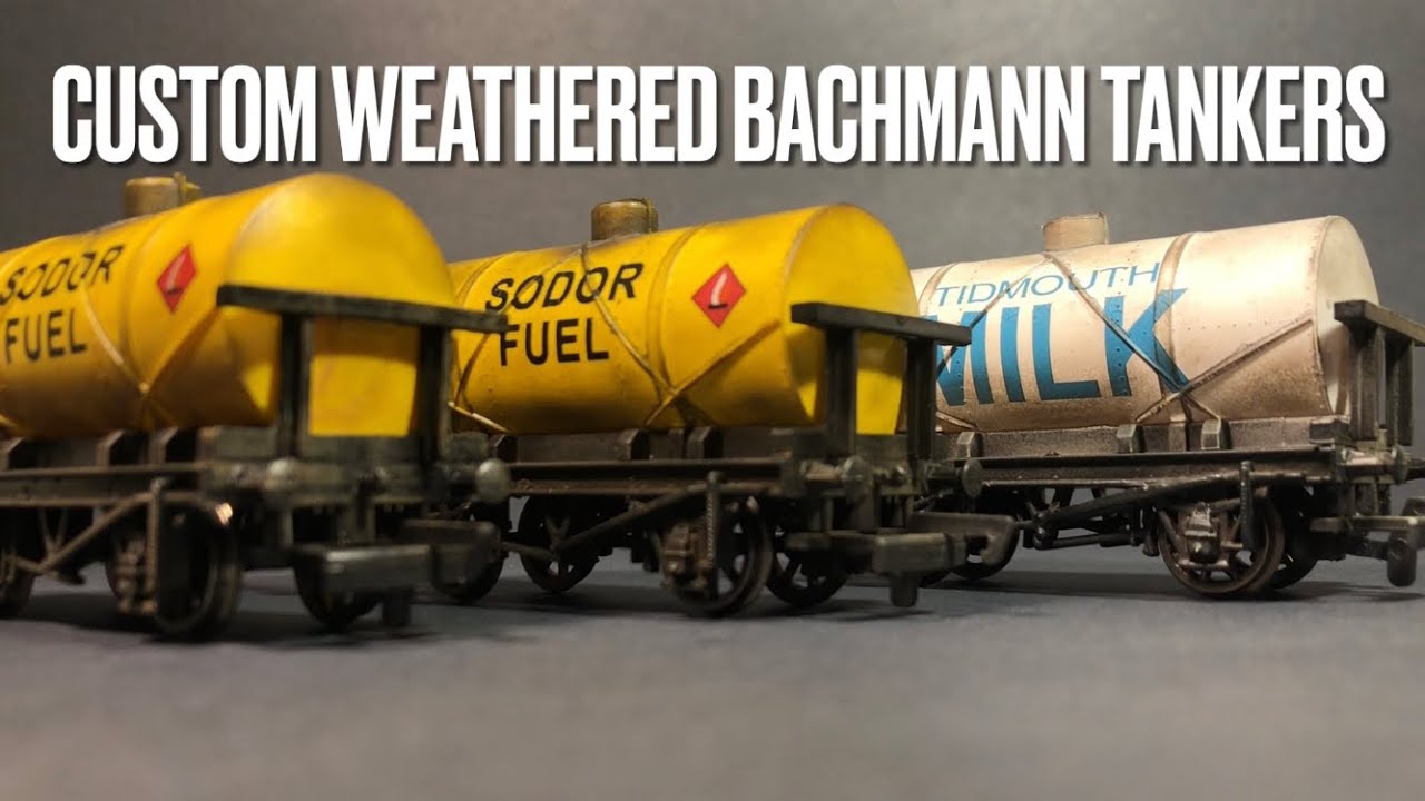 Bachmann Thomas Weathered Tankers Custom Showcase HO/OO Scale - YouTube