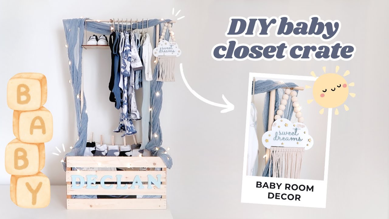 Making The BEST DIY Baby Shower Gift: DIY Baby Closet Crate Basket with ...