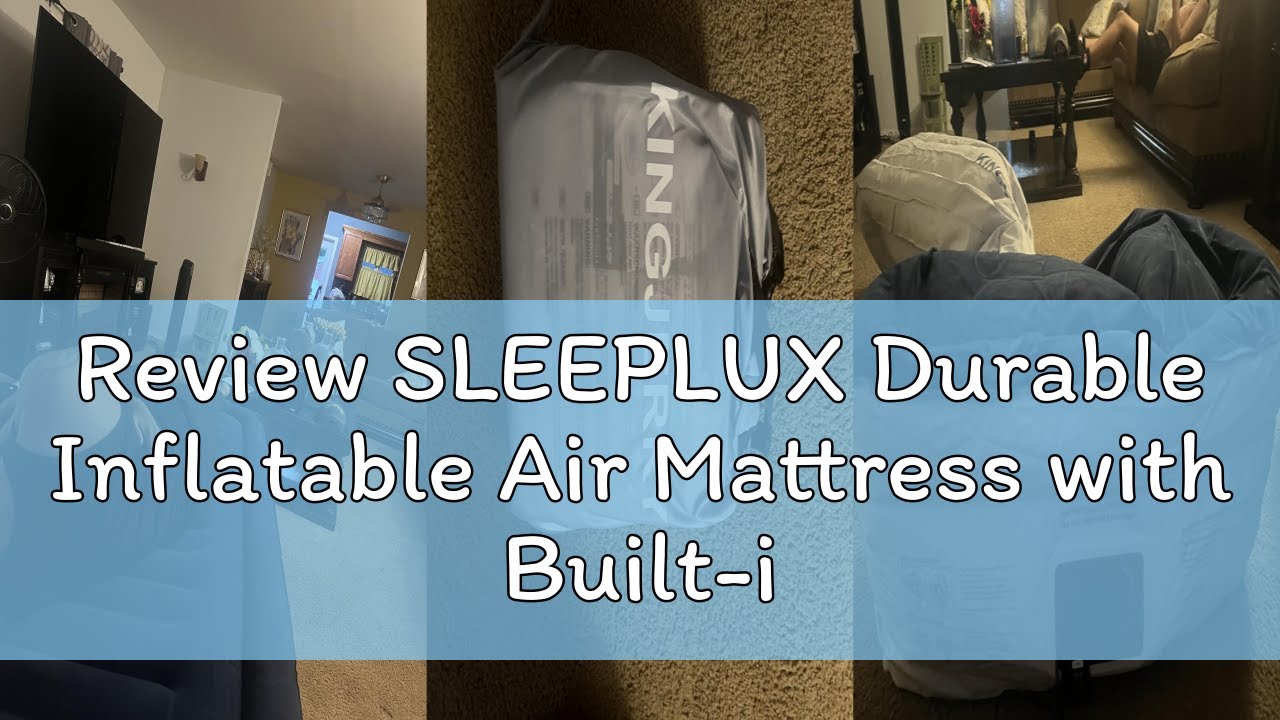 Review SLEEPLUX Durable Inflatable Air Mattress with Built-in Pump ...