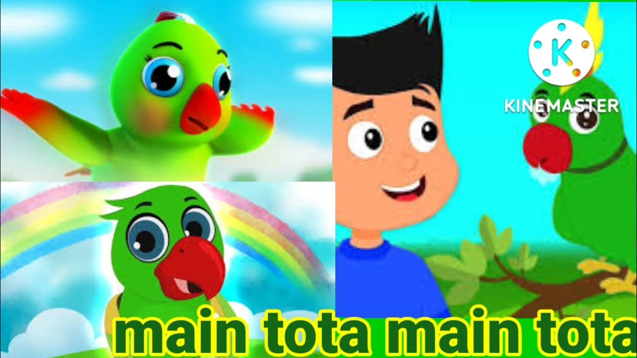 Main tota main tota/में तोता में तोता/kids song/main tota main tota nil ...