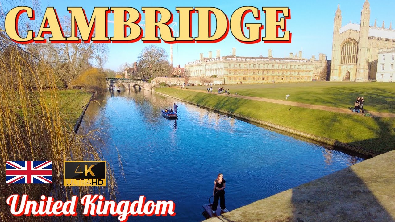 Cambridge Walking Tour 2023 4K UHD City Walk Kings College - YouTube
