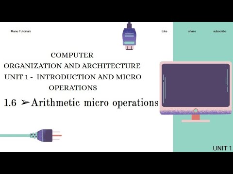 1.6 - Arithmetic Micro operations - YouTube