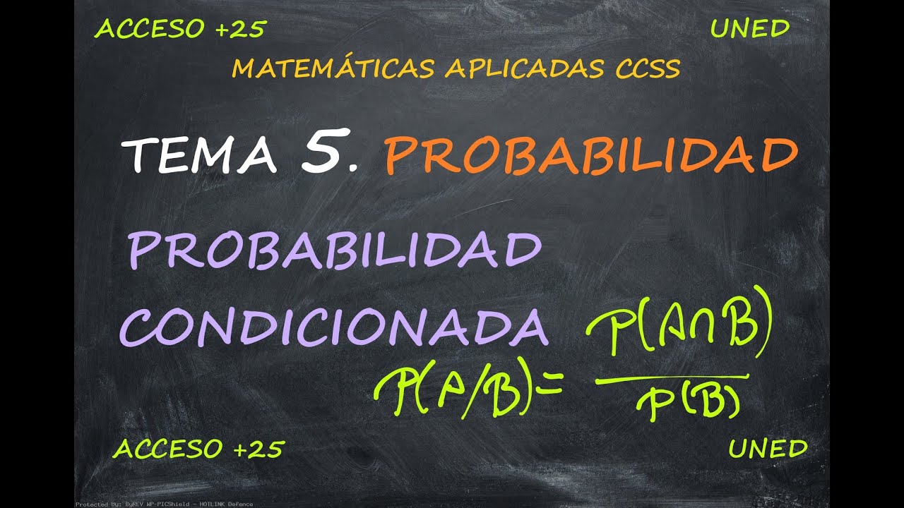 PROBABILIDAD CONDICIONADA CON FÓRMULA - YouTube