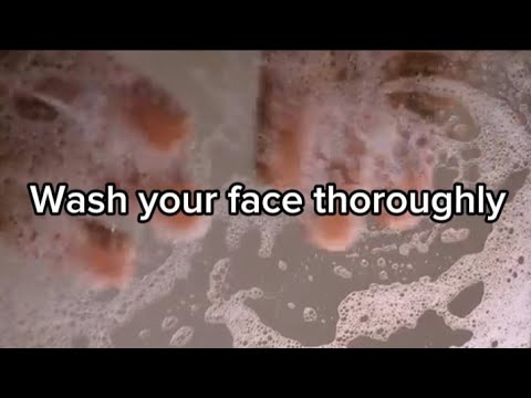 ASMR wash your face in 2 minutes - YouTube