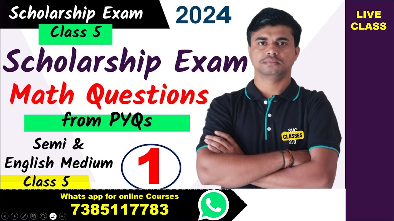 Class 5th Scholarship Question Paper | Maths test for std 5th ...