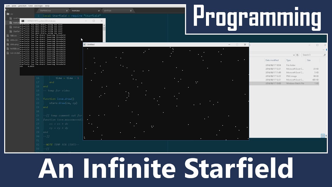 Programming an Infinite Starfield... - YouTube
