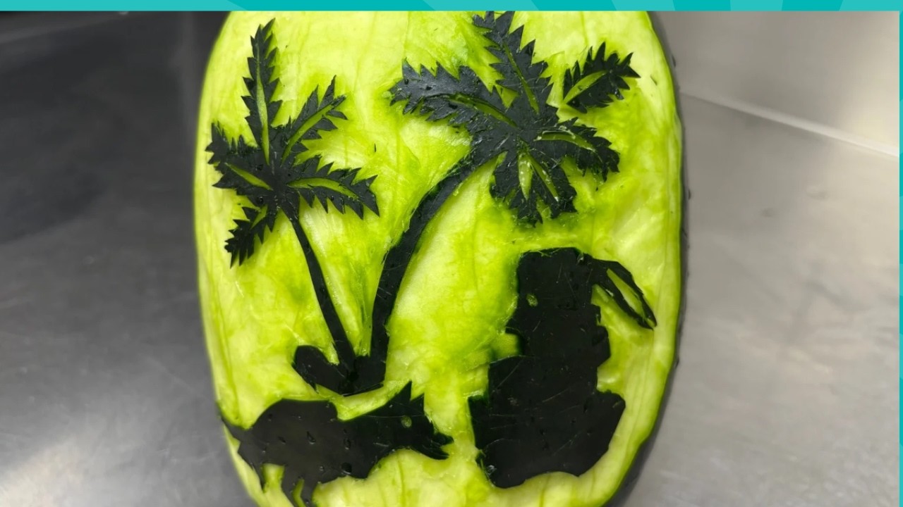 How To Carve Watermelon Art|Fruit Crving Design|Watermelon Carving Idea ...