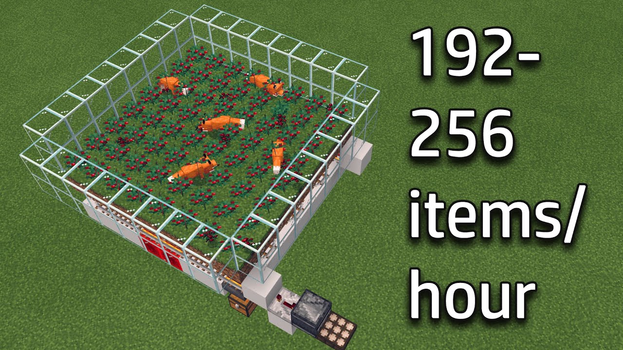 Completely Automatic Berry Farm for Minecraft - YouTube