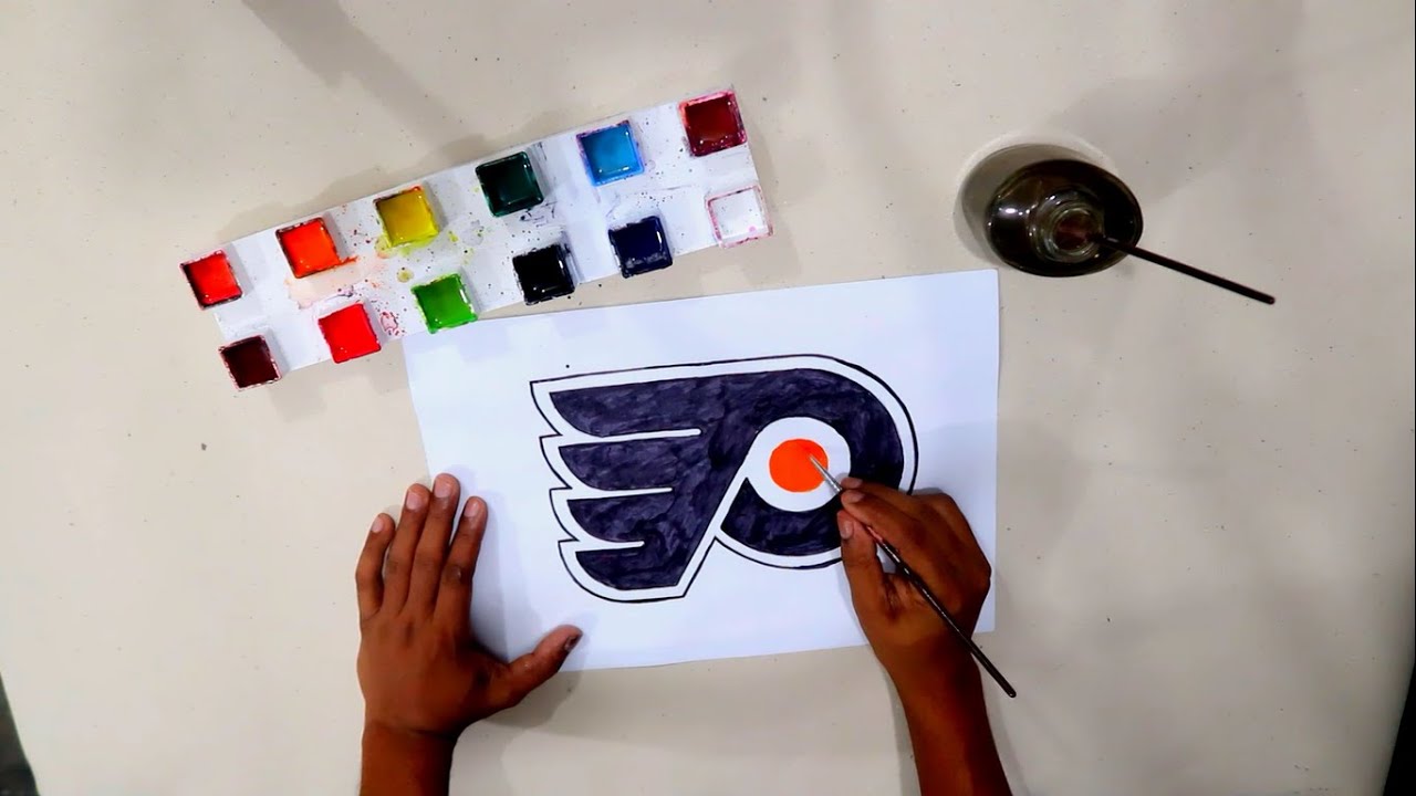 How to draw the Philadelphia Flyers logo - YouTube