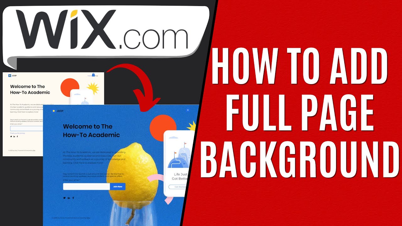 How to Have a Full Website Background on Wix [Quick Guide] - YouTube