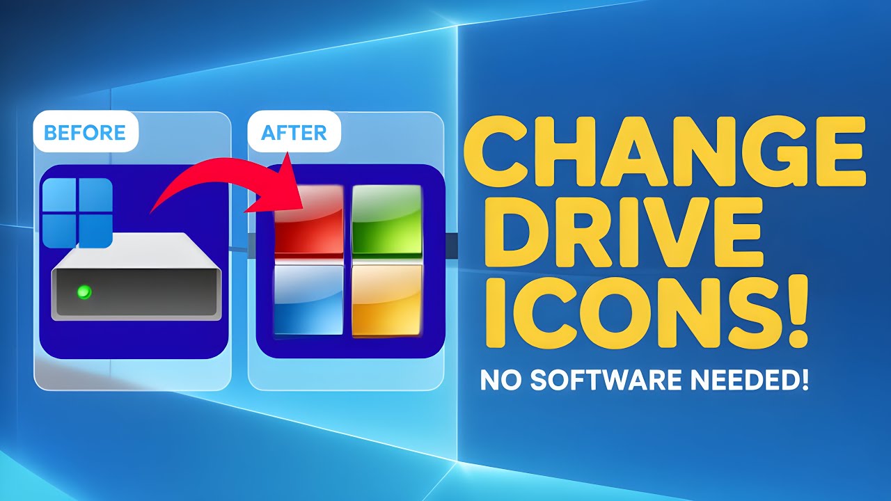 Change Drive Icons Like a Pro 🔥 | Windows 11/10 Custom Drive Icon ...