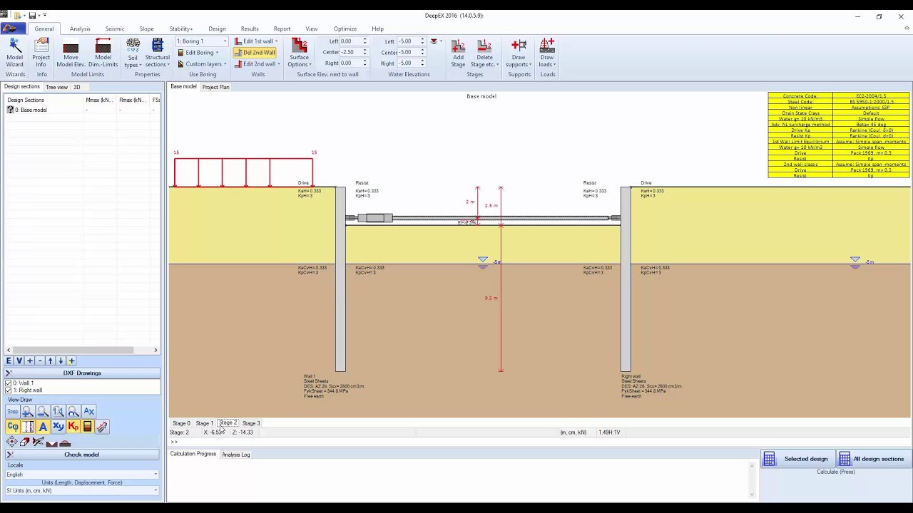 Excavation with MabeyHire Struts and Braces in DeepEX Software - YouTube