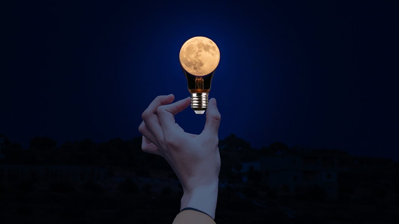 How to Create a Moonlight Scene Creativity in Photoshop ! Moon Light to ...