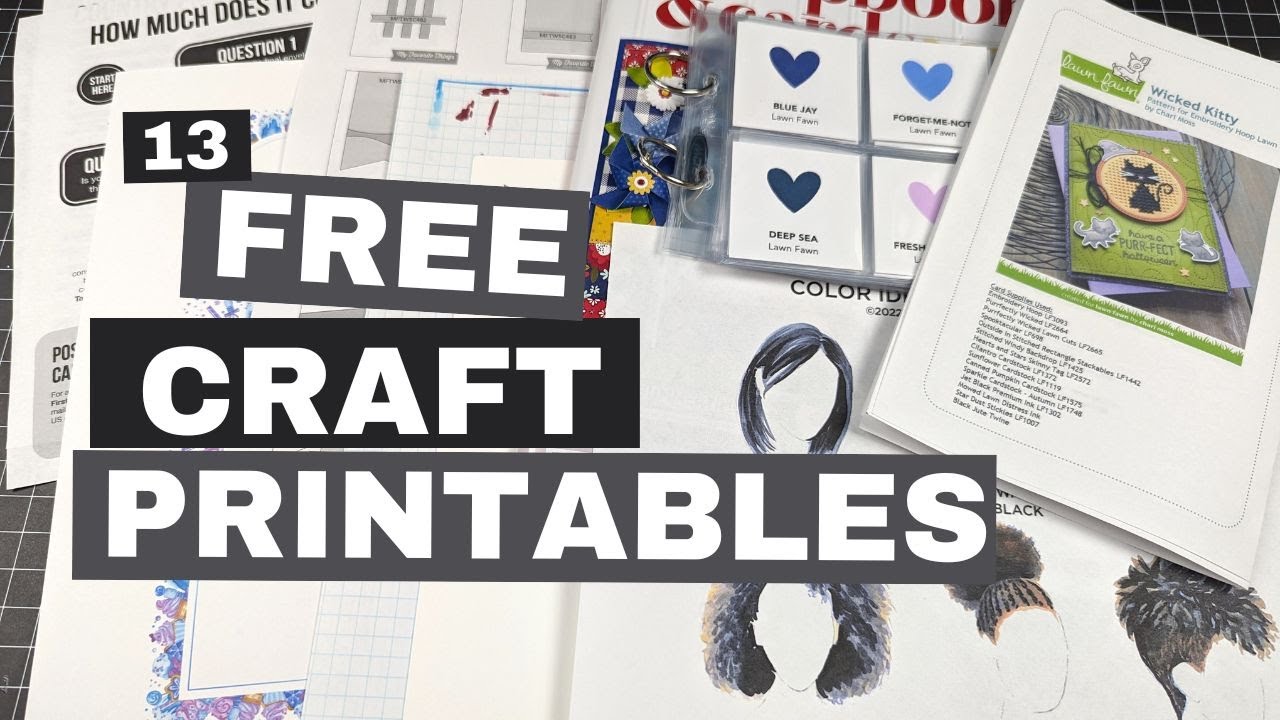 I Can't Believe These are All FREE! | 13 Free Craft Printables - YouTube