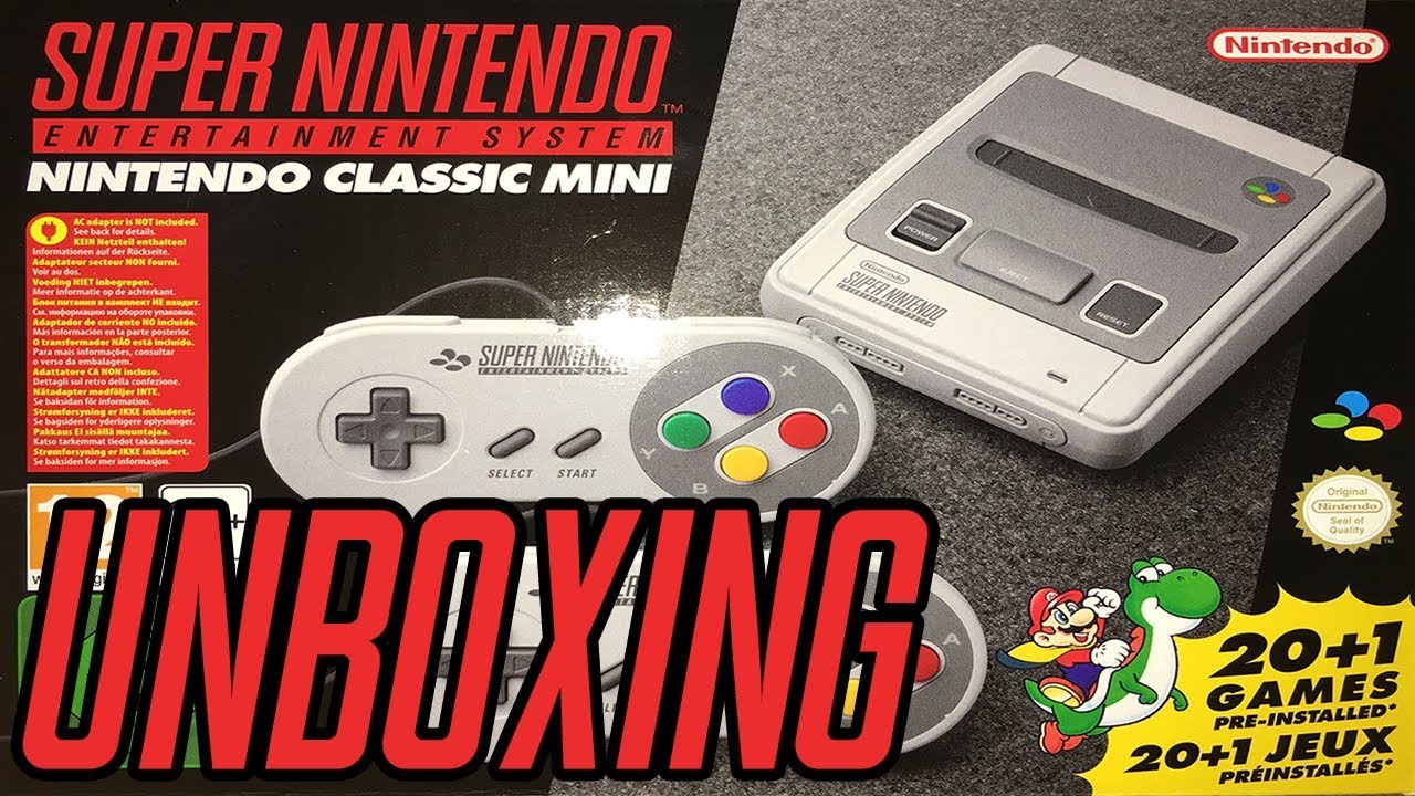 Super Nintendo Entertainment System Classic Mini (SNES) Unboxing ...