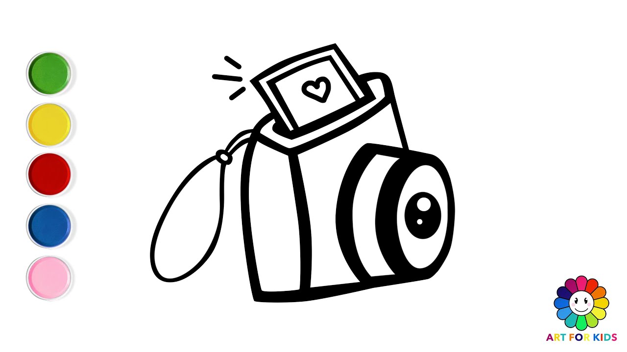 HOW TO DRAW A SIMPLE CAMERA - YouTube
