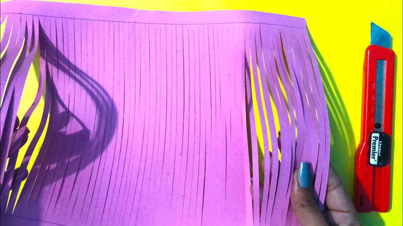 How to make Paper flower stick easy and simple method - beautiful paper ...