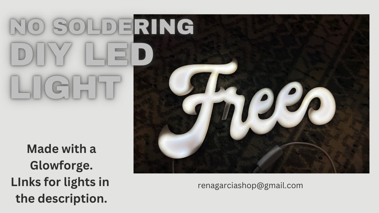 Led light tutorial made with a Glowforge. No Soldering. - YouTube