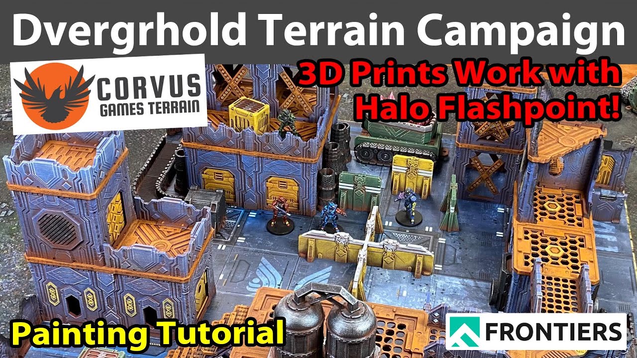 Dvergrhold 3D Printable SciFi Terrain: Works with Halo Flashpoint! - YouTube