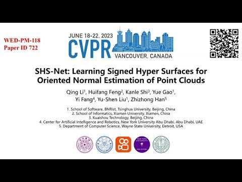 SHS-Net: Learning Signed Hyper Surfaces for Oriented Normal Estimation of Point Clouds (CVPR ...