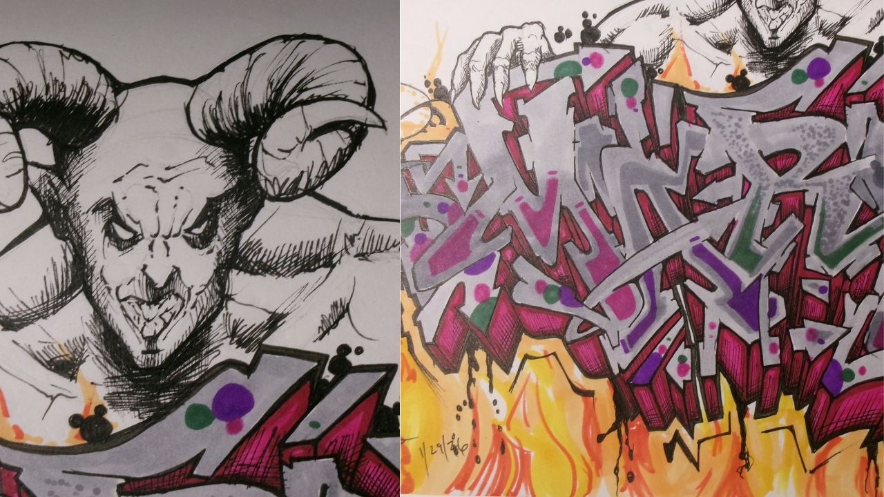 HOW TO DRAW WILDSTYLE GRAFFITI LETTERS TECHNIQUES DRAWING MARK NAME ...
