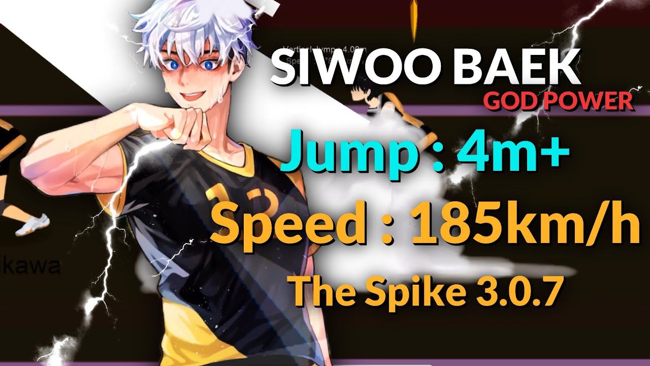 The Spike Volleyball !! Siwoo Baek (God Power) !! Speed : 185km/h ...